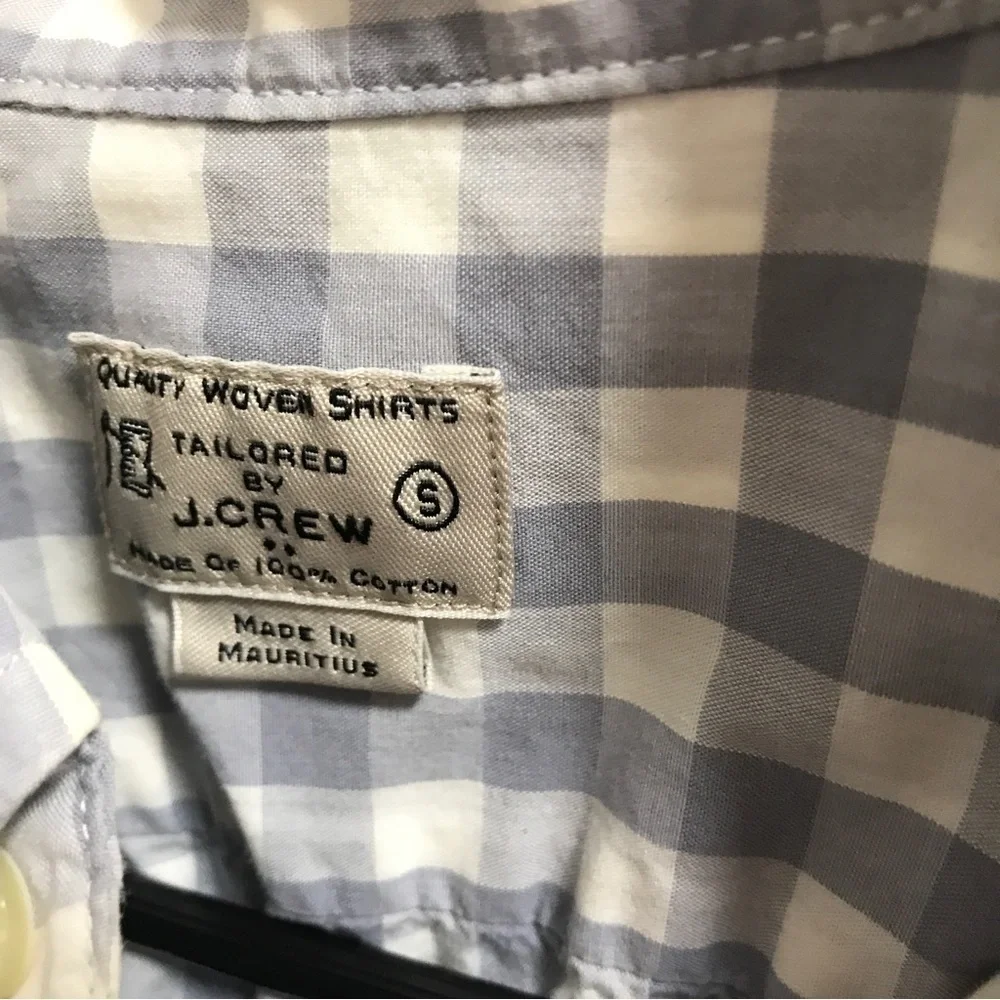 J. Crew | Shirts | J Crew Mens 0 Cotton Charcoal Blue And White Mini ...
